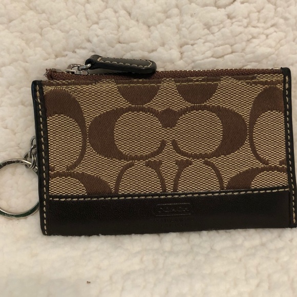 Coach | Accessories | Coach Signature Canvas Card Coin Purse | Poshmark